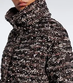 Moncler Poetique Sequined Bouclé Down Jacket