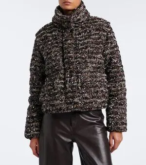 Moncler Poetique Sequined Bouclé Down Jacket
