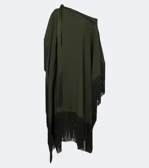 TALLER MARMO Maar Scarf-detail Crêpe Cady Kaftan - Green
