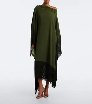TALLER MARMO Maar Scarf-detail Crêpe Cady Kaftan