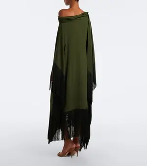 TALLER MARMO Maar Scarf-detail Crêpe Cady Kaftan
