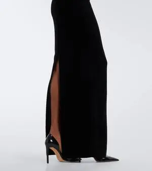 Roland Mouret Embellished Halterneck Velvet Gown