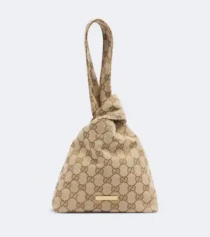 Gucci Small Gg Canvas Top-handle Bag - Beige