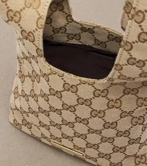 Gucci Small Gg Canvas Top-handle Bag