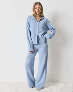 Splendid Tori Cashmere Cable Knit Zip Up Shell