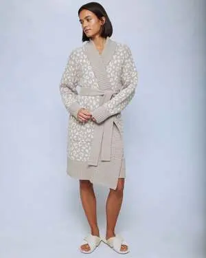 Splendid Pomona Fuzzy Robe - Leopard