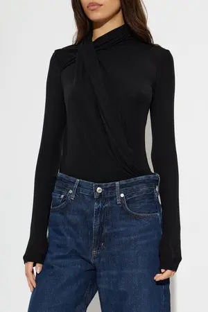 Citizens Of Humanity Long-sleeved 'sculptural' Bodysuit