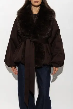 ROTATE BY BIRGER CHRISTENSEN Heated Jacket With Faux Fur