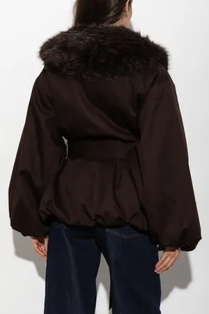 ROTATE BY BIRGER CHRISTENSEN Heated Jacket With Faux Fur
