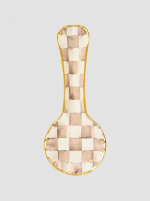 MACKENZIE-CHILDS Mocha Check Spoon Rest - One-color