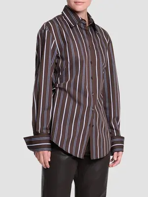 TWP The Night We Met Striped Cotton-blend Shirt