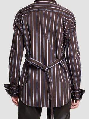 TWP The Night We Met Striped Cotton-blend Shirt