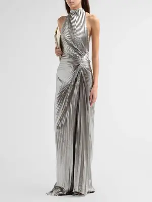 A.L.C. Romy Metallic Plissé Gown