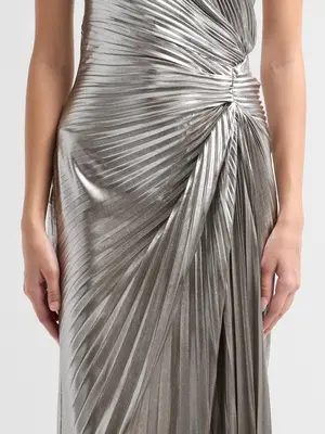 A.L.C. Romy Metallic Plissé Gown