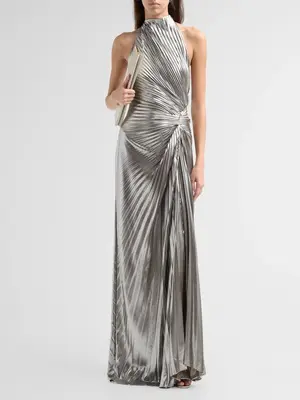 A.L.C. Romy Metallic Plissé Gown