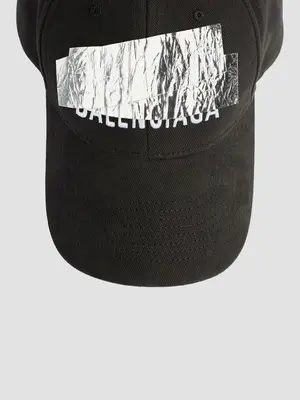 Balenciaga Silver Tape Back Cap