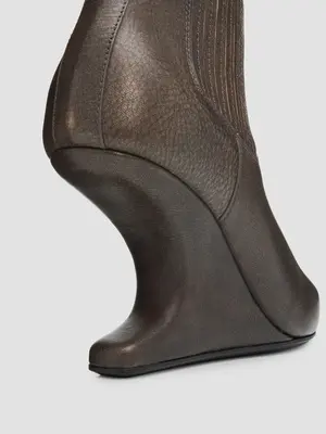 Rick Owens Cantilever 80mm Wedge Ankle Booties