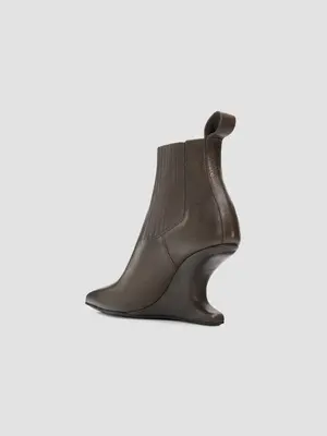 Rick Owens Cantilever 80mm Wedge Ankle Booties