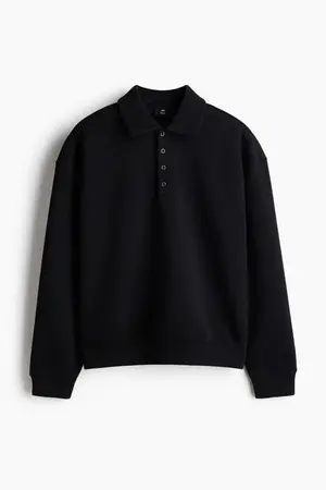 H&M Oversized Scuba Knit Polo Shirt
