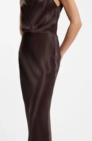 BOSS Vesatie Satin Midi Skirt