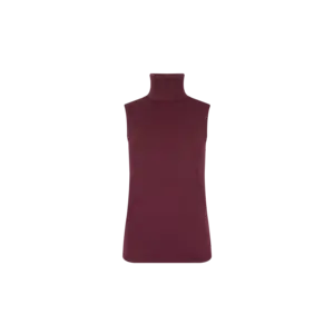 L'AGENCE Ceci Sleeveless Turtleneck - Deep Port