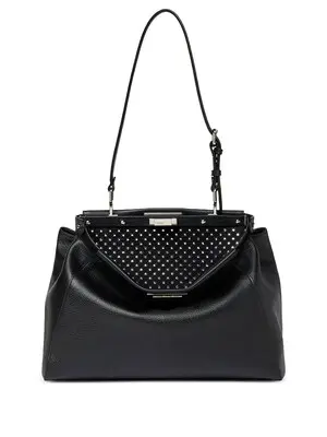 Fendi My Peekaboo® Medium Leather Bag With Embroidered Mirrors