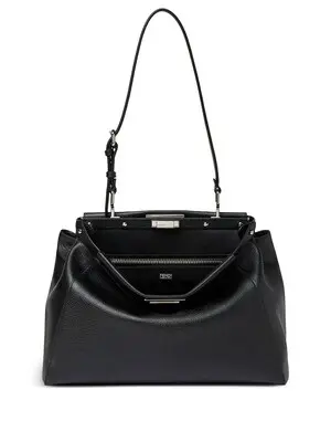 Fendi My Peekaboo® Medium Leather Bag With Embroidered Mirrors