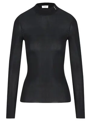Saint Laurent Ribbed Silk Pullover