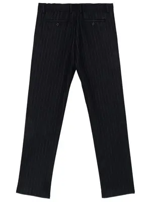 Paul & Shark Lucca Pinstriped Wool Trousers - Blue