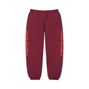 Supreme Washed Logo Sweatpant 'cardinal - Red