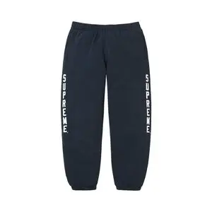 Supreme Washed Logo Sweatpant 'navy - Blue
