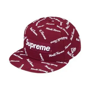 Supreme World Famous Box Logo New Era 'cardinal - Red