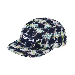 Supreme Metallic Bouclé Camp Cap 'navy - Blue