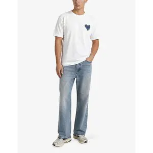 The Kooples Logo-embroidered Short-sleeve Cotton T-shirt