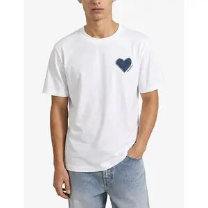 The Kooples Logo-embroidered Short-sleeve Cotton T-shirt