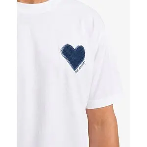 The Kooples Logo-embroidered Short-sleeve Cotton T-shirt