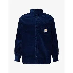 Carhartt Work In Progress Loyde Long-sleeve Corduroy Cotton Shirt - Dark Navy