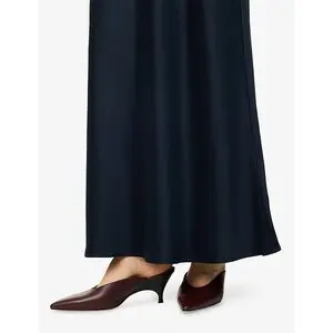 ANINE BING Bias-cut Silk Midi Skirt
