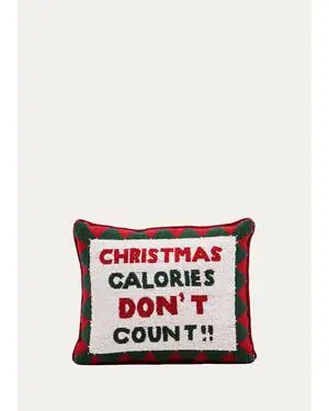SUDHA PENNATHUR Christmas Calories Don't Count Pillow