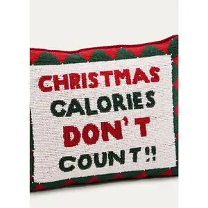 SUDHA PENNATHUR Christmas Calories Don't Count Pillow