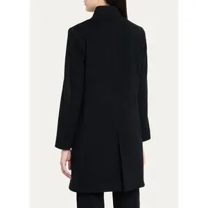 Cinzia Rocca Inverted Notch Collar Pure Wool Coat