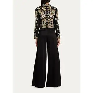 Alice + Olivia Harvey Embellished Embroidered Jacket