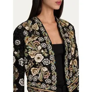 Alice + Olivia Harvey Embellished Embroidered Jacket