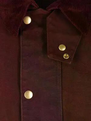 A.PRESSE Waxed-canvas Corduroy-collar Jacket
