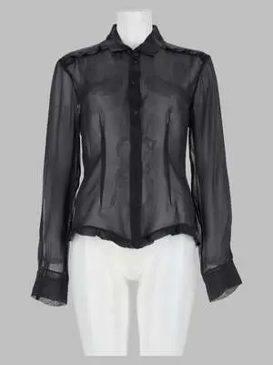 Paloma Wool Sheer Silk Button-up Shirt - Grey