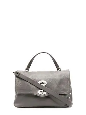 ZANELLATO Leather Top-handle Satchel With Shoulder Strap - Grey