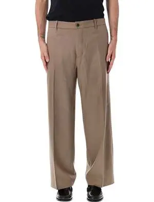NINE:INTHE:MORNING Tailored Wide-leg Trousers - Marrone