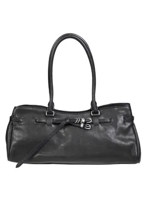 MARGESHERWOOD Soft Grandma Shoulder Handbag - Nero