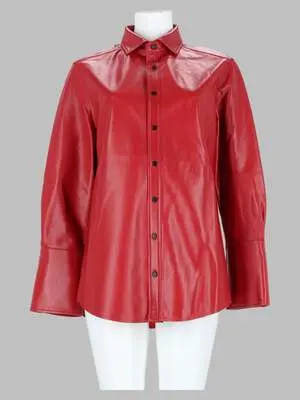 Co 100% Leather Mini Shirt - Red