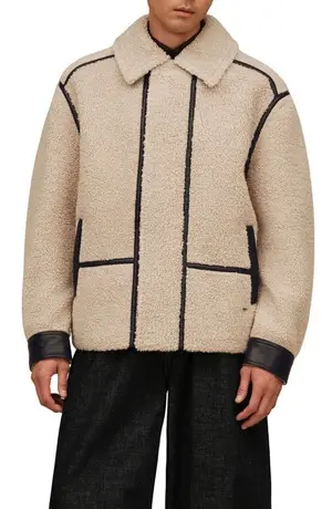 UGG Quinley Faux Shearling Jacket - Bluff/black